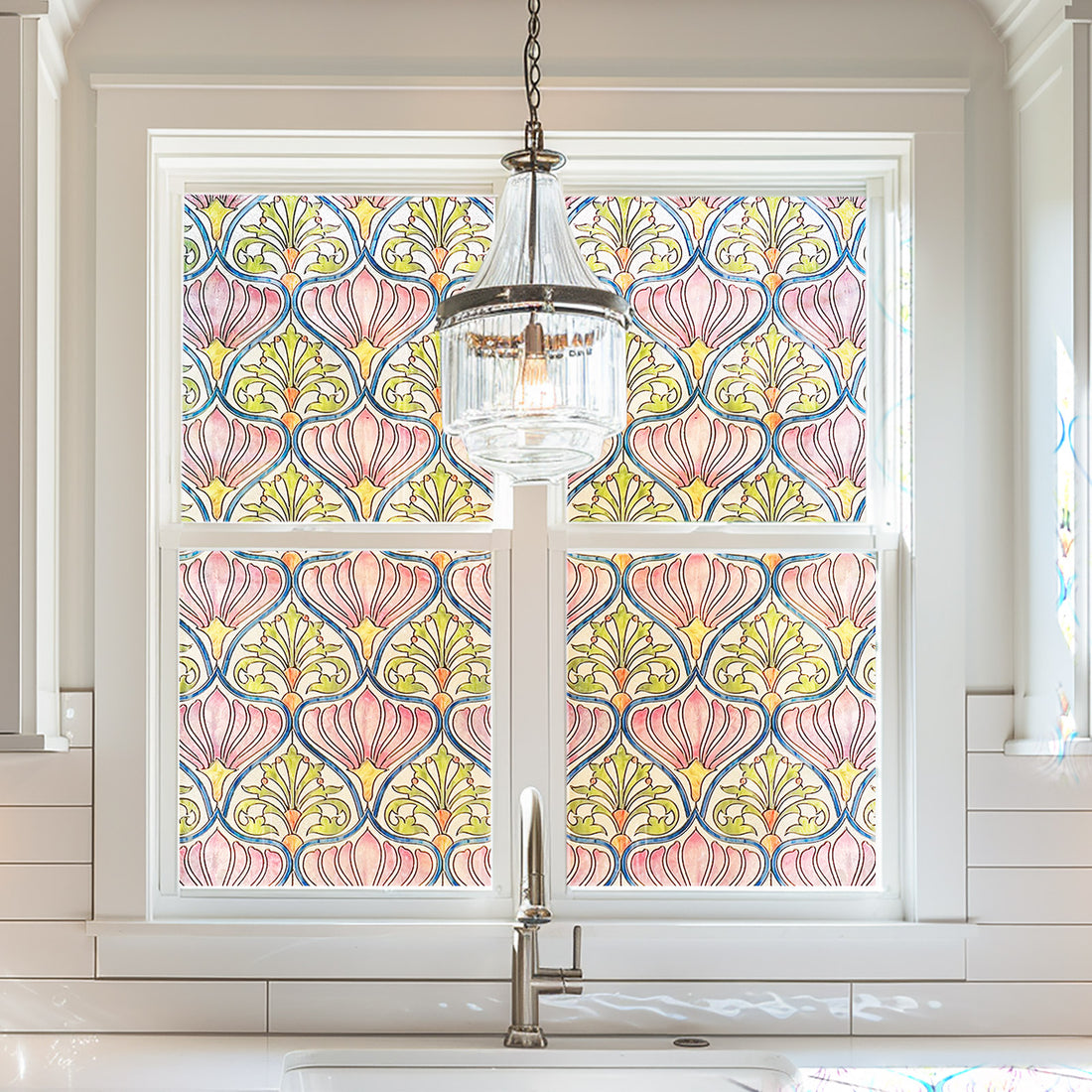 Daisy Stained Glass Window Film-FancyfixHome Decor – Fancyfix Home Decor
