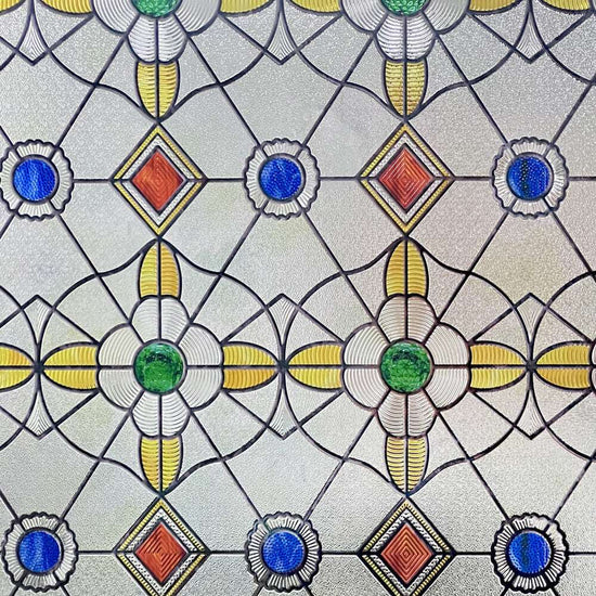 Pearls Stained Glass Decorative Window Film For Living Room-Fancyfix ...