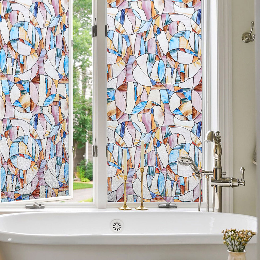Spiral Stained Glass Decorative Window Film-Fancyfix Home Decor