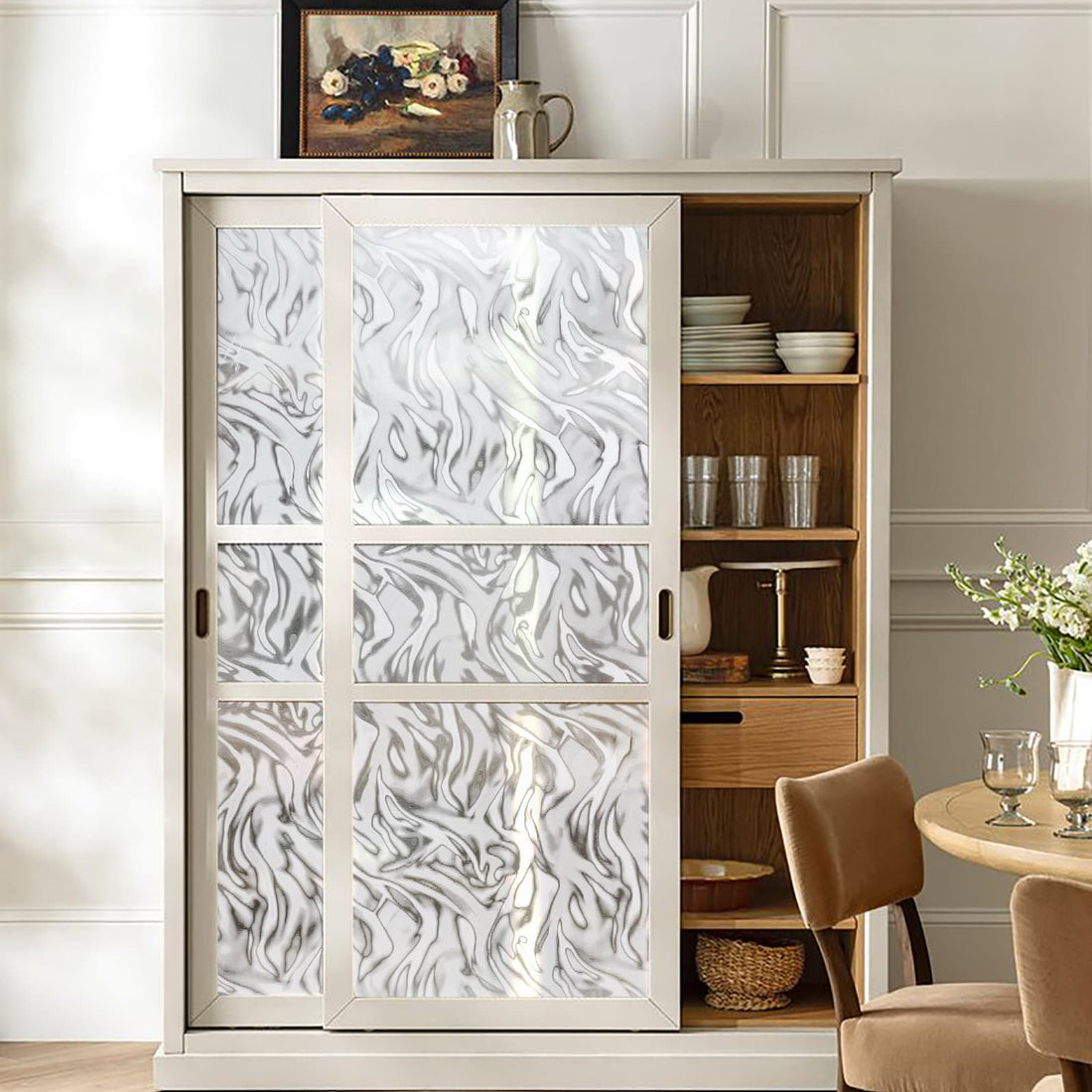 Contour Lines Stained Glass Decorative Window Film-Fancyfix – Fancyfix ...