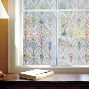 Peacocks Stained Glass Decorative Window Film - Gemstone & Colorful – Fancyfix Home Decor