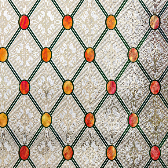 Gothic Diamond Stained Glass Window Film – Decorative Privacy Static C ...