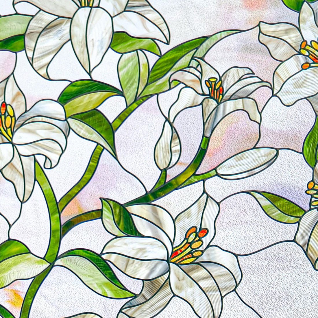 Lily Stained Glass Decorative Window Film-Fancyfix – Fancyfix Home Decor